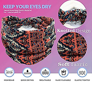 Efdagsad Boho Knotted Wide Headbands and Head Wraps for Women - African Style Elastic Yoga Hair Accessories
