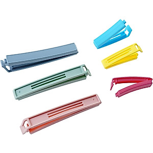 Yarall 30 PCS Plastic Chip Clips for Food Packages, Curved Design Sealing Bag Clips for Food, Kitchen and Home(4.3in x10, 2.1in x20)