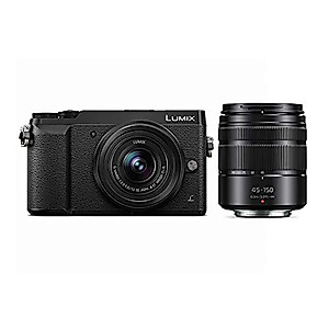 Panasonic DMC-GX85WK LUMIX 4K Mirrorless Camera with 12-32mm & 45-150mm Lenses and Holster Bag Bundle (Essentials Bundle)