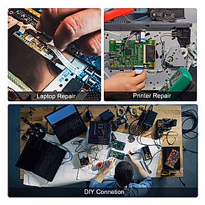 uxcell Flexible Flat Cable, 40 Pins 0.5mm Pitch 150mm FPC FFC Flexible Ribbon Cable for LCD TV DVD Player Laptop 10Pcs (B Type)