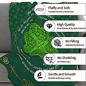 Luxury St. Patrick's Day Blankets,Fuzzy Warm and Cozy Throw Blanket for Couch,Seasonal Spring Holiday Blanket for Couch Bed Living Room 60"x50"