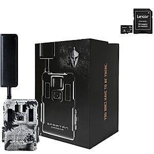 Spartan GoLive2 4G LTE Trail Camera, Live Stream,Anti-Theft GPS,On-Demand Image&Video Capture,Real-time Updates,Built-in Lithium Battery,Blackout,Areus Camo + 32GB SD Card (Verizon)