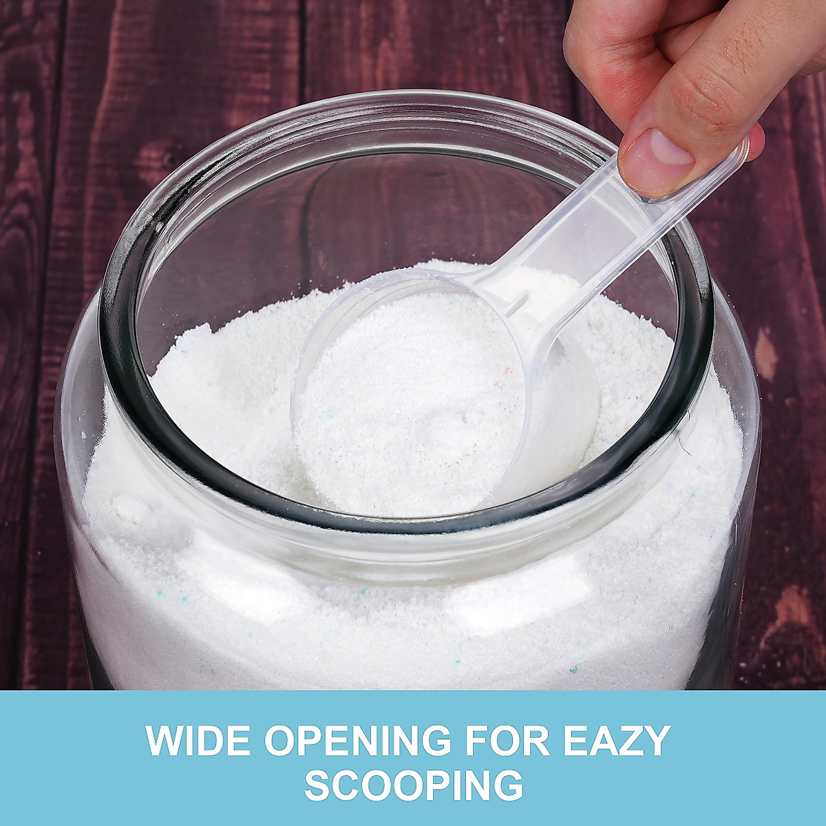 SLICHIO Glass Jar for Laundry Room Organization and Storage Jars with Airtight Lid 2 Pack Half Gallon Glass Containers for Laundry Pods, Laundry Detergent, Dryer Sheet with Labels Spoons and Pen