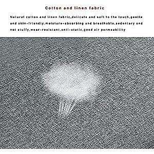 SHAWLA Chairs Cotton Linen Dining Chair,Solid Wood Reception Chair Kitchen Counter Makeup Room Lounge Counter Chairs Side Chair (Color:Dark Blue)