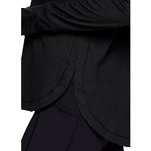 RBX Active Women's Long Sleeve Tunic Tee, Lightweight Crewneck Pullover T-Shirt, Super Soft Relaxed Fit Yoga Top F22 Black Heather M