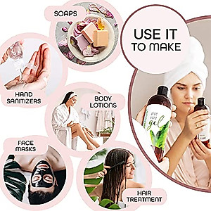 Pure Aloe Vera Gel For Face & Dry Skin, Sunburn Relief, Aloe Vera Gel for Skin Moisturizer Aloe Vera Gel from Aloe Vera Plant Organic Aloe Vera Gel for Hair Aloe Vera Oil Aloe Gel 12 oz