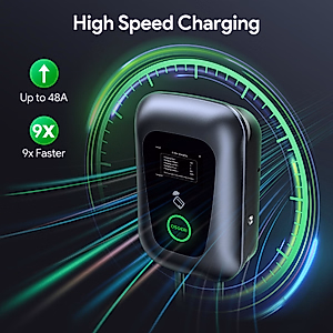 Osoeri EV Charger, Level 2 Smart Electric Vehicle(EV) Charger 48A 240V 11.5KW, NEMA 4 Rating 14-50P, ETL FCC Listed Indoor/Outdoor EVSE J1772 Car Charging Station with APP RFID Cards, 24ft Cable