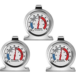 3-Pack Refrigerator Thermometer, Large Dial Freezer Thermometer,Classic Series Temperature Thermometer for Refrigerator Freezer Fridge Cooler