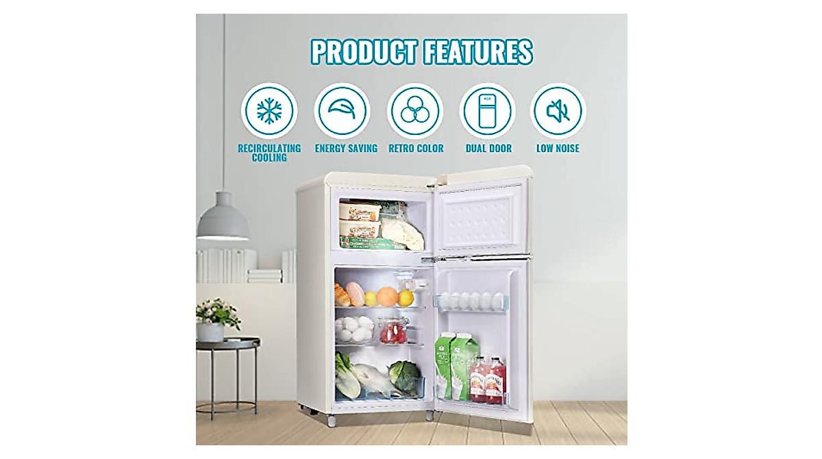 WANAI Mini Fridge: Compact 3.5 Cu.Ft Freezer