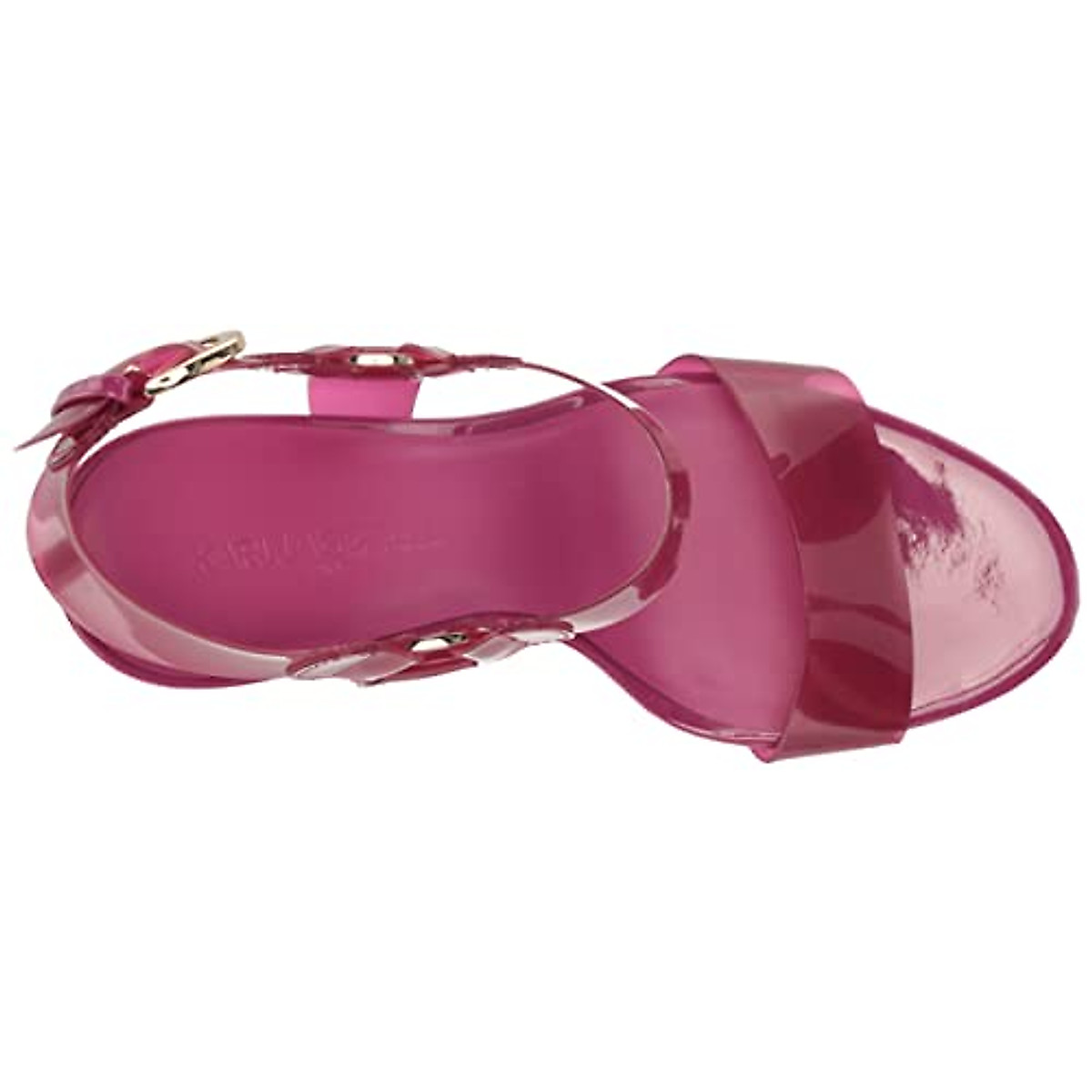 Karl Lagerfeld Paris Women's Cieone Ankle Strap Dress Heeled Sandal, Orchid, 7