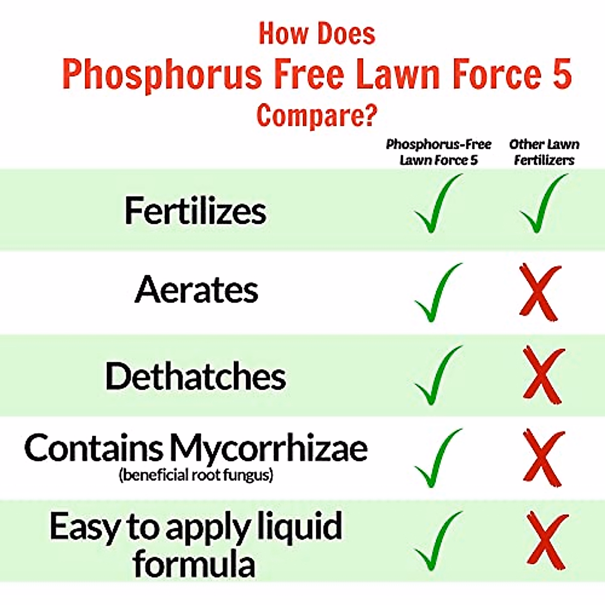 Nature’s Lawn & Garden – Lawn Force 5 Phosphorus Free – Liquid Lawn Fertilizer, Aerator, Dethatcher, with Humic & Fulvic Acid, Kelp Seaweed, and Mycorrhizae – Quart with Hose End Sprayer Attachment
