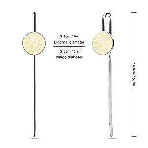 Sunflower Yellow Metal Bookmark Vintage Silver Book Marker Clip Unique Christmas Teacher Birthday Gifts 1.2"