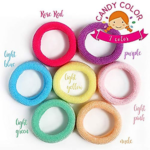 Baby Hair Ties, YGDZ 300pcs Elastic Toddler Hair Ties for Little Girls Kids, Small Mini Hair Bands Soft Ponytail Holders Hair Accessories, Multicolor
