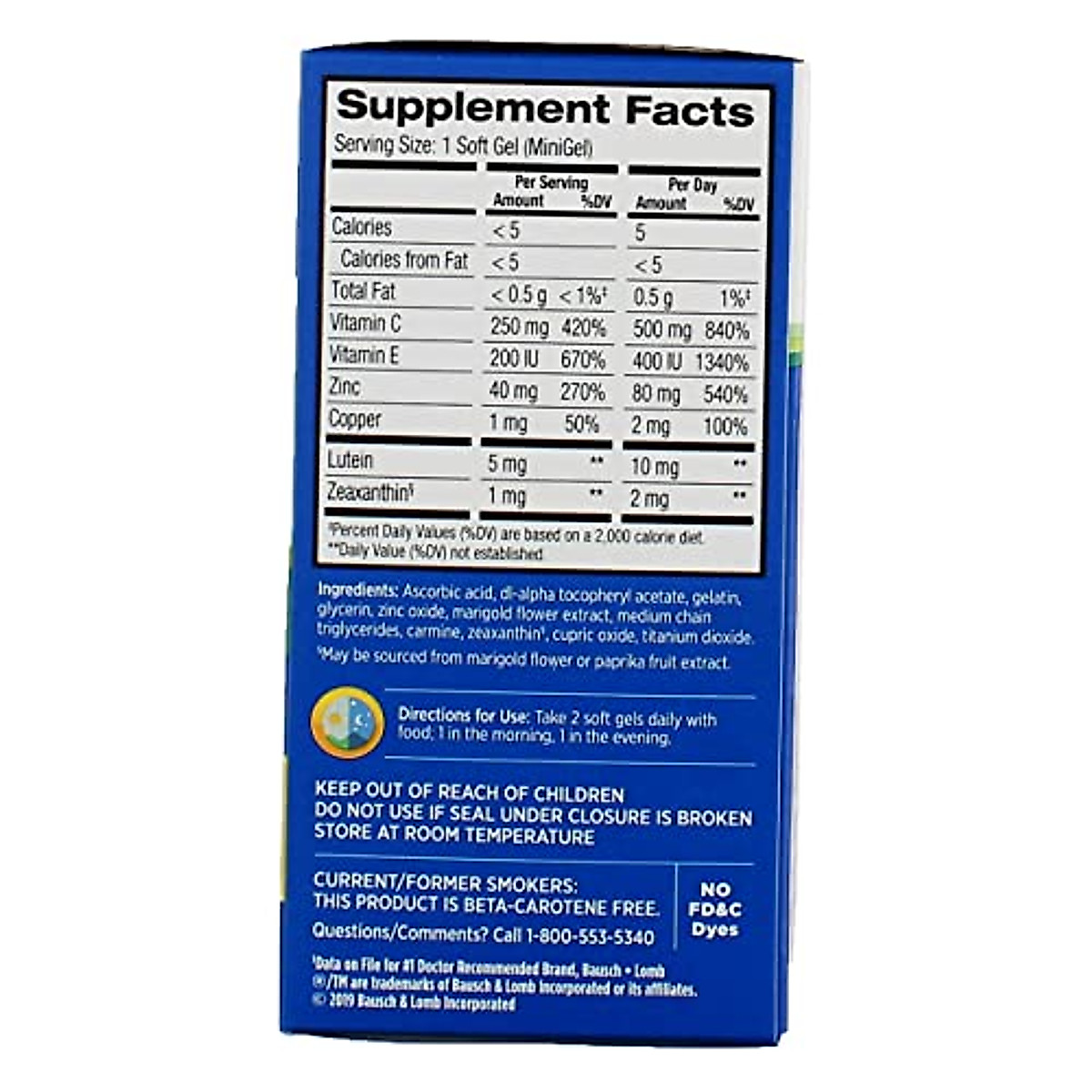 Bausch & Lomb PreserVision AREDS 2 Eye Vitamin & Mineral Supplement Minigels, 90 Ct