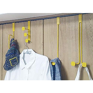TOYO CASE FRAMO Over The Door Hanger Hook for Clothes, Hats, Coats, Bags, Towels Wing White