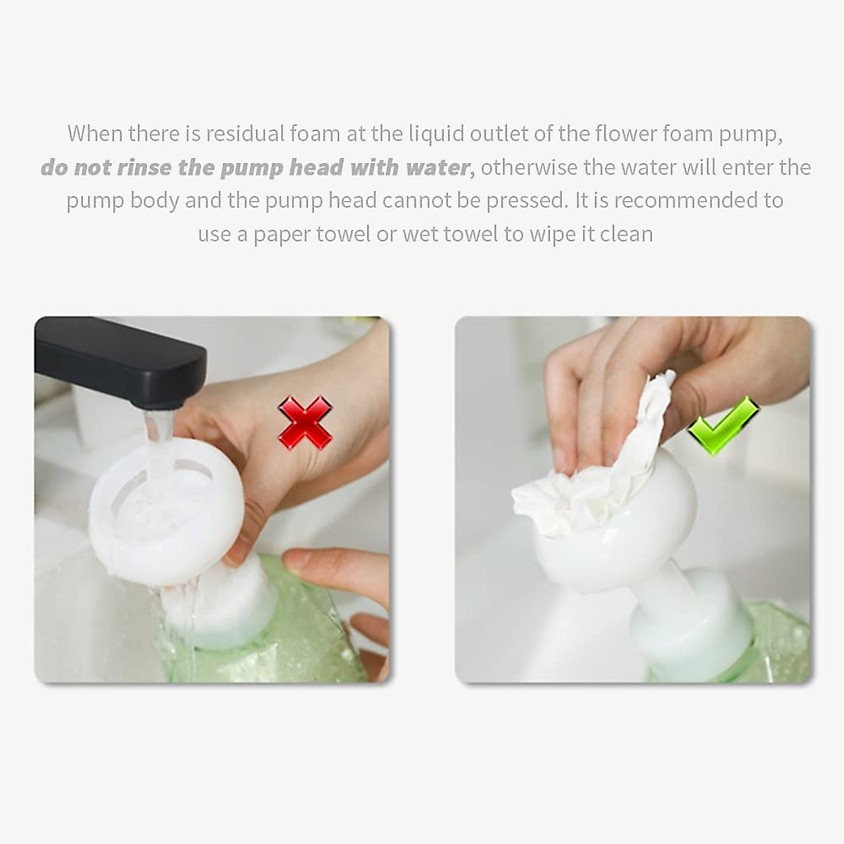 hwojjha Foaming Soap Dispenser,300ml (10oz) Flower Foaming Bottle Empty Foam Liquid Hand Soap Containers BPA Free Plastic Press Bottles for Kitchen and Bathroom (Foaming Soap Only) (Blue)