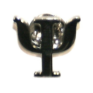 Silver Psi Symbol Pin Psychology pin