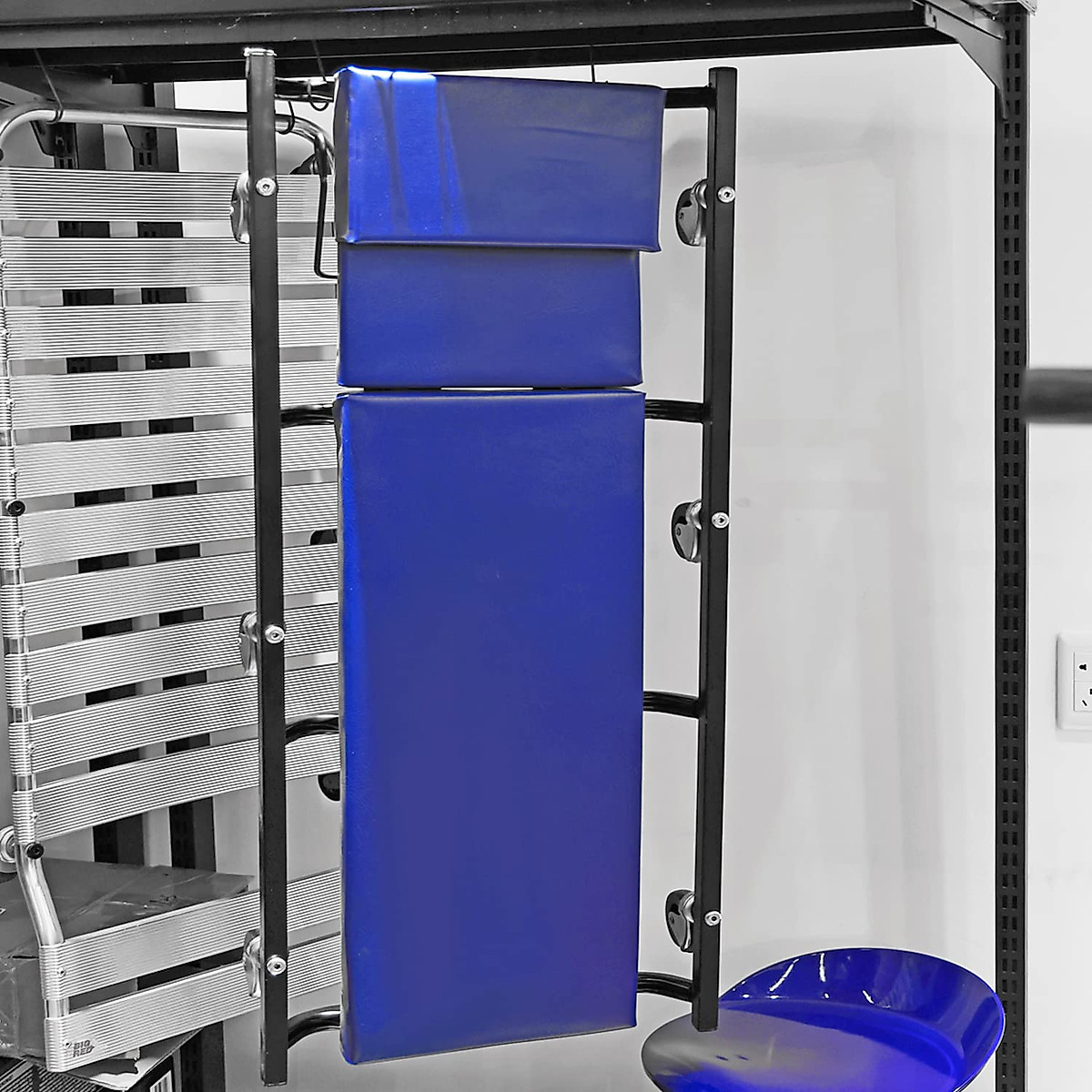 TCE ATR6452U Torin Rolling Garage/Shop Creeper: 40" Padded Mechanic Cart with Adjustable Headrest and 6 Casters, Blue