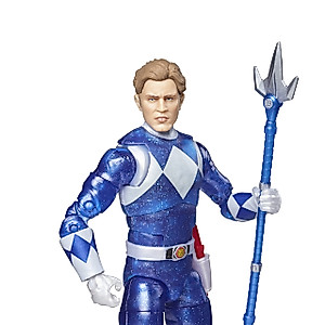Power Rangers Lightning Collection 6-Inch Mighty Morphin Metallic Blue Ranger Collectible Action Figure Toy with Accessories F2353