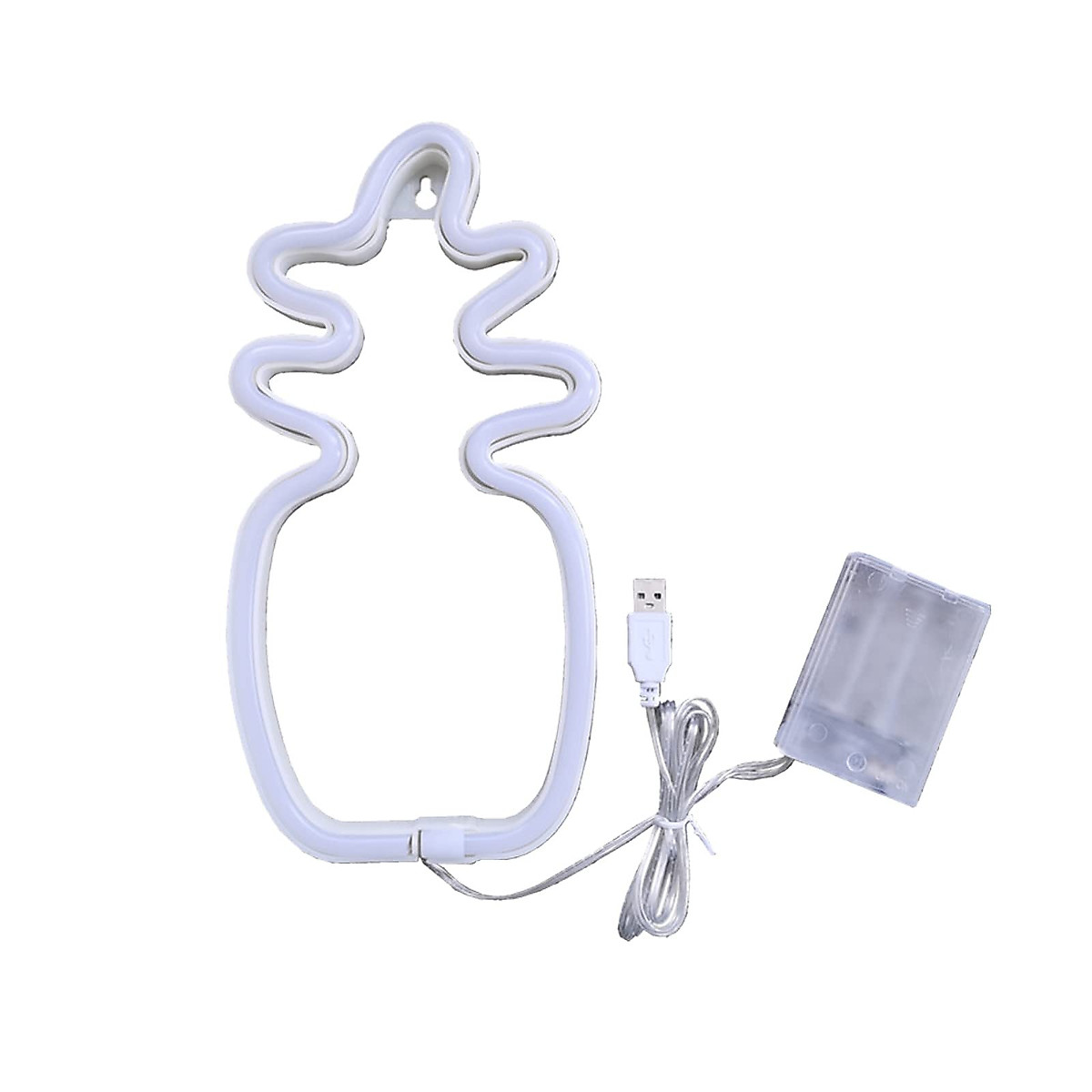 Cakina Musical Birthday That Open LED Pineapple Neon Signs Decor Night Light Warm White Wall Decor Neon Light Signs Battery USB Powered for Room Decoration Led Room Lamp for Bedroom