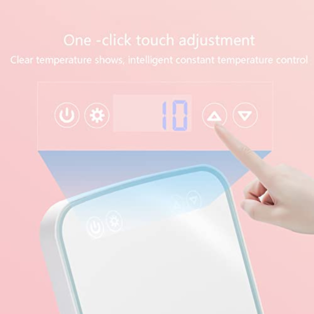 Mini Fridge Portable Cooler Warmer Skincare Fridge Compact Refrigerator Lightweight Beauty Fridge for Bedroom Office Car Boat Dorm Skincare,Pink