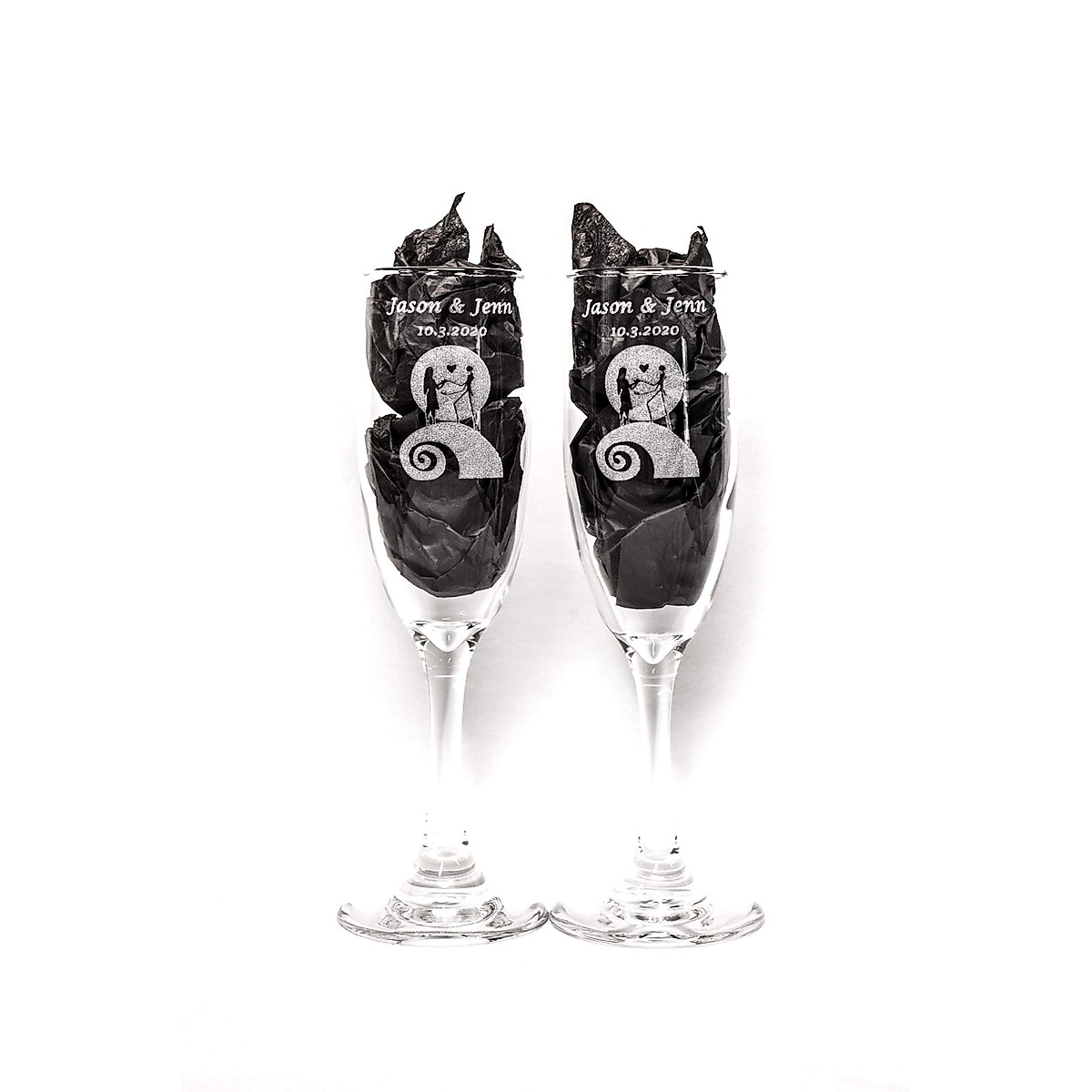 Nightmare Before Christmas Champagne Glass Set