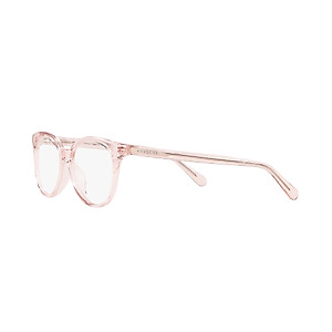 Coach HC6138U Universal Fit Prescription Eyewear Frames, Transparent Pink/Demo Lens, 52 mm
