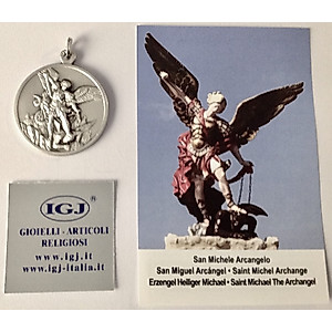925 STERLING SILVER SAINT MICHAEL THE ARCHANGEL MEDAL - BIG SIZE - MADE IN HIGH RELIEV