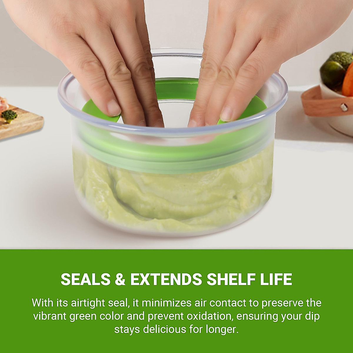 3Pack Guacamole Saver Containers, Wholly Guacamole Pro Keeper for Fridge, Avocado Dip Airtight Bowls, for Spice, Fruit and Vegetable, Marinade, Berry Mix, Seasoning, Prepworks Progressive Storage Box