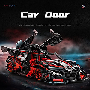 Mesiondy Adults Challenging Racing Car Building Blocks Kit，1:14 1391 Pieces Car Model Building Set DIY Toys for Boys Age 12 13 14 15 16