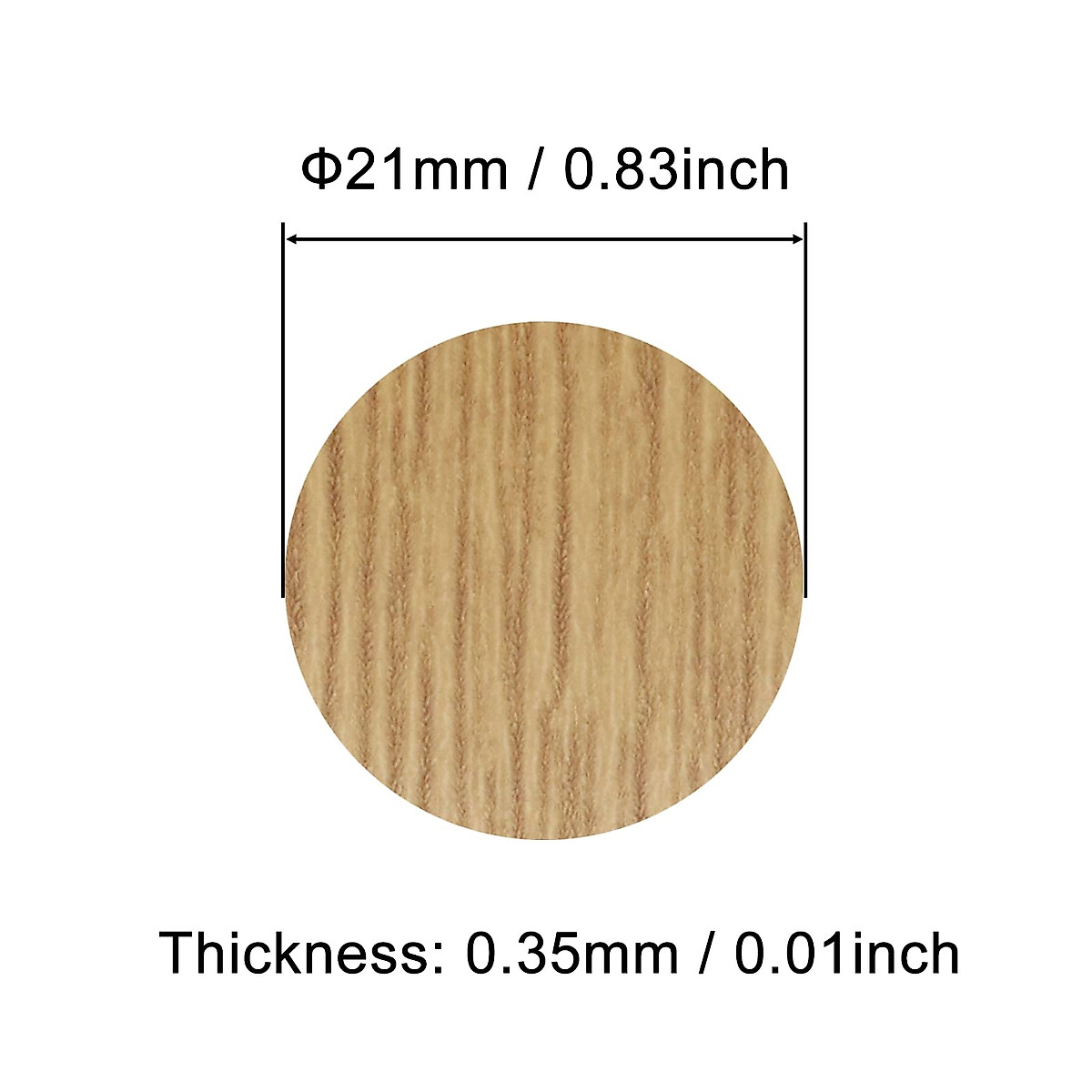 VictorsHome Self-Adhesive Screw Hole Stickers PVC Cover Caps Dustproof for Wooden Furniture Cabinet 21mm 2 Sheets/108 Pcs Maple