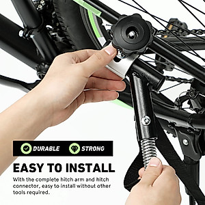 Bike Trailer Hitch Quick Release Bike Trailer Coupler Adapter Attachment Steel Linker Connector for Pet Cargo Bike Trailer