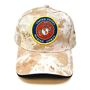 US United States USMC Marine Corps Round Logo Adjustable Hat