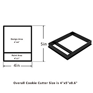 PYO cookie decorating starter set, Paint Your Own cookie stencil,Sugar Cookie cutter,PYO Stencil Kit,Christmas Easter paint your own cookie tool set (4x5in, PYO, Black)