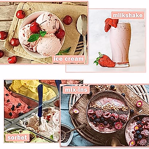 VRINO Creami Deluxe Pints, for Ninja Ice Cream Maker Cups,24 OZ Creami Deluxe Pints Bpa-Free,Dishwasher Safe Compatible NC500,NC501 Series Ice Cream Maker