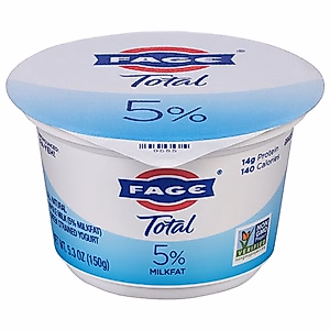 FAGE Total Greek Yogurt, 5% Whole Milk, Plain, 5.3 oz