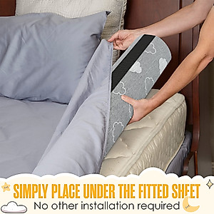 Sleepah 3 Pack Bed Rail for Toddlers Memory Foam Bed Bumper Guard w Dual Non-Slip Pads (Top & Bottom) Bed Rail is Waterproof Washable Soft Removable Cover for Kids, Adults & Seniors