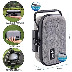 LYLEAF Smell Proof Bag Containers with Lock, Small Smell Proof Stash Box, Portable Hard Case for Travel Camping Storage(7Inch Grey)