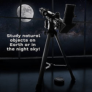 The Thames & Kosmos Telescope Essential STEM Tool | Childrens Refractor Telescope with 100x Magnification & Built-in Compass | Classic Scientific Device for Astronomical & Terrestrial Observations