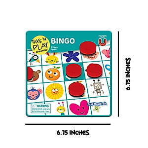 PlayMonster Take N Play Anywhere Bingo - Magnetic Pieces in Magnetic Travel Friendly Tin for Fun on the Go- For Ages 4+