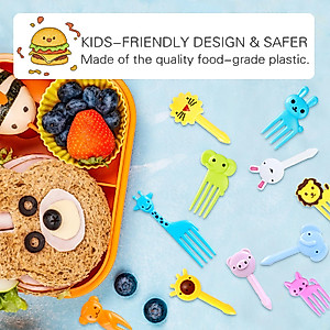 120PCS Animal Food Picks for Kids, Vicuna R Toddler Food Picks BPA-Free, Fun Kids Food Picks for Bento Box, Reusable Cute Fruit Toothpicks, Kids Lunch Accessories Decorations