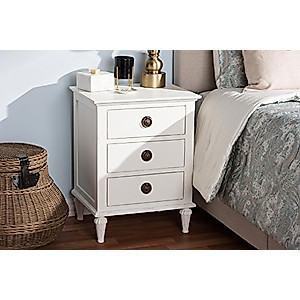Baxton Studio 3-Drawer, White Wash