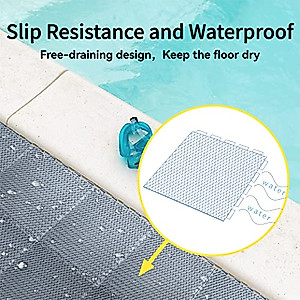 Fast-Drying Floor Decking for Kennel, Garden, Garage, Outdoor Patio, Balcony, Pool and Bathroom, Easy to Cut, 12''x12'' Heavy-Duty Interlocking Decking Tiles, Maximum Bearing Capacity up to 6613 LBs