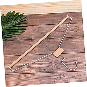 STOBAZA Duty Skirts Wood Suit Modern Slacks Hook Shop Home Organizer Skirt Saving Clothes Heavy Metal Hangers Jeans Coat Anti-Slip White Hanger Shirt Kid Wooden for Slip Rack Space