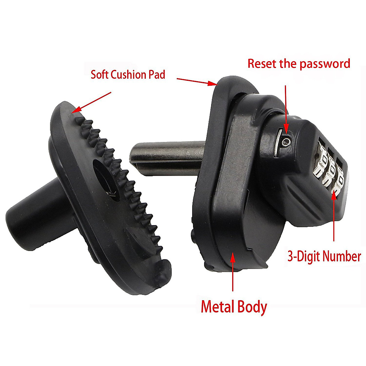 RioRand Trigger Lock 3 Digit Combination Gun Lock Compatible with Pistols Handgun Rifles Bb Gun Shotguns (5PCS)