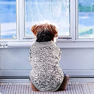 Dog Sweater Coat, Dog Winter Jumper, Pet Cat Dog Sweater, Dog Sweater Vest Warm Coat, Pet Dog Clothes Knitwear Dog Sweater Soft Thickening Warm Pup Dogs Shirt Winter Puppy Sweater for Dogs (Large)