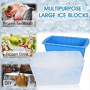 Haldane 4PC Extra Large Ice Cube Molds 25LB Ice Bath Water Chiller Giant Ice Block Molds Silicone Ice Block Maker For Home, Thicker Big Ice Cube Tray Reusable Athletes Cold Plunge Accessories