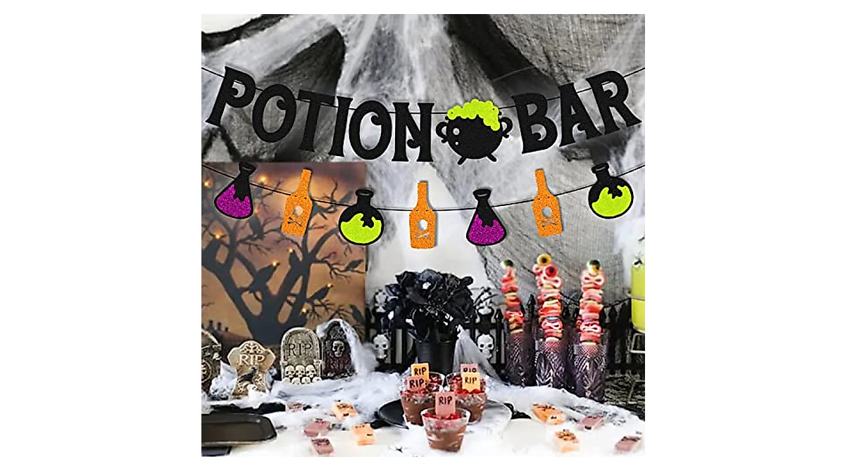 Halloween Potion Bar Banner for Kids Parties