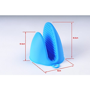 Sailing. Silicone Gloves/Mitts for BBQ Baking Cooking, Heat Resistant Barbecue Oven Cooking Grilling Mitts, Pot Holder (Set of 2, Blue)