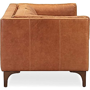 POLY & BARK Argan Sofa in Full-Grain Pure-Aniline Italian Leather, Cognac Tan